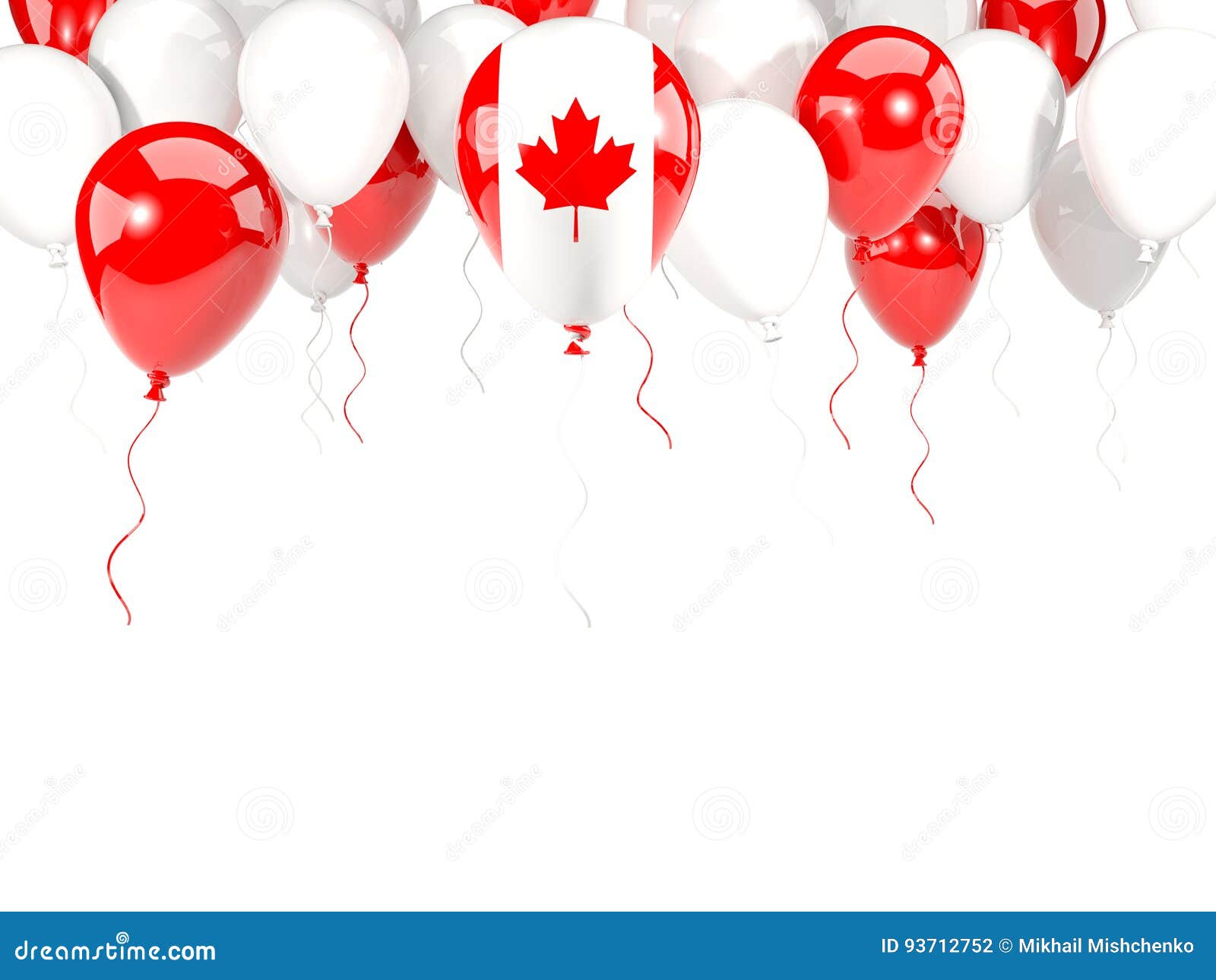 Flag of canada on balloons stock illustration. Illustration of isolated ...