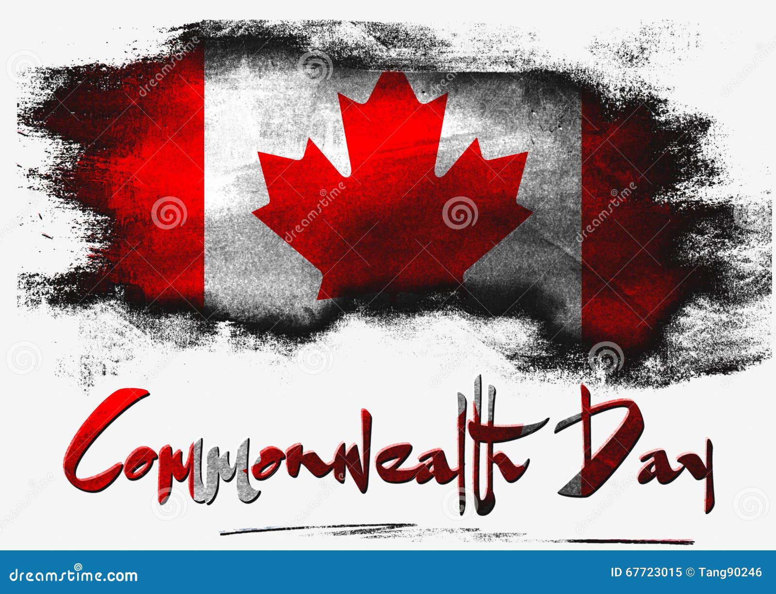 Flag of Canada for Commonwealth Day Stock Illustration - Illustration ...