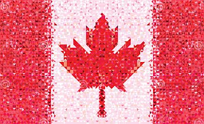 Flag Canada Geometric Pattern Stock Vector - Illustration of canadian ...