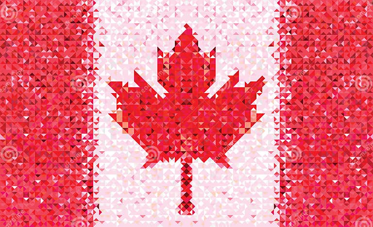 Flag Canada Geometric Pattern Stock Vector - Illustration of canadian ...