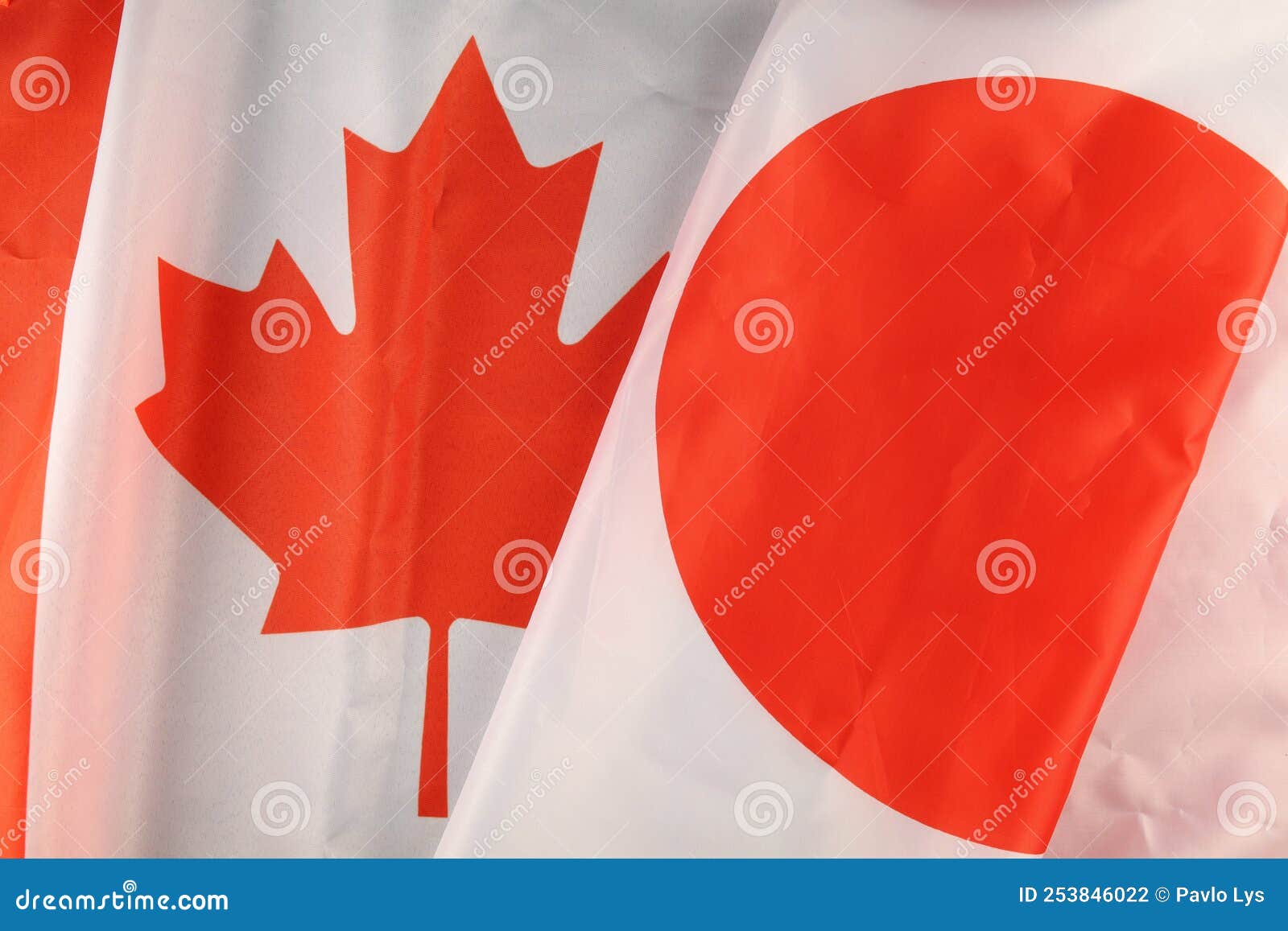 Flag of Canada and Japan stock photo. Image of unity - 253846022