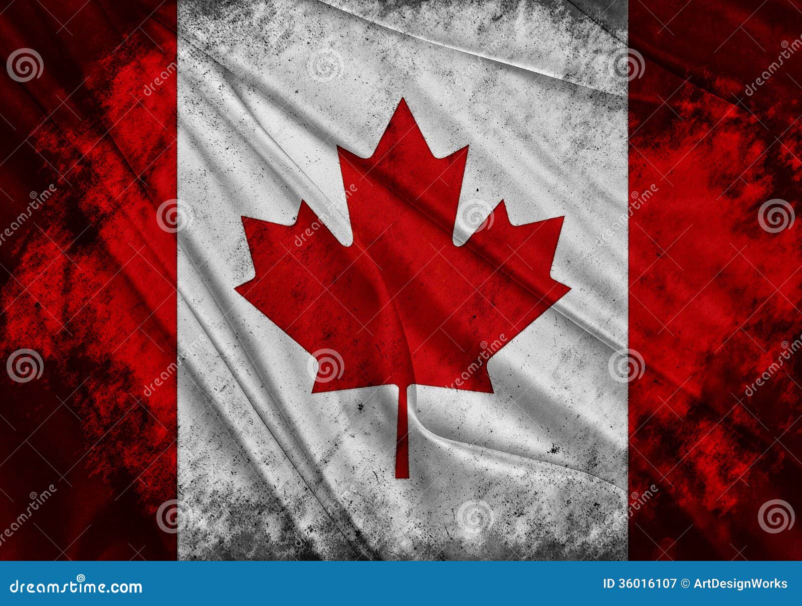 Flag Of Canada Detailed Realistic Illustrated Background Stock ...