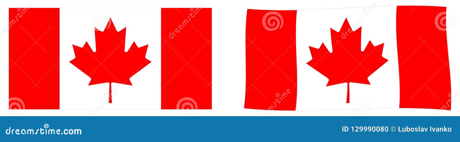Flag of Canada. Simple and Slightly Waving Version. Stock Vector ...