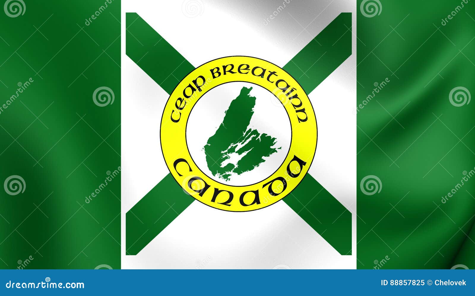 Flag of Cape Breton Island stock illustration. Illustration of seal - 88857825