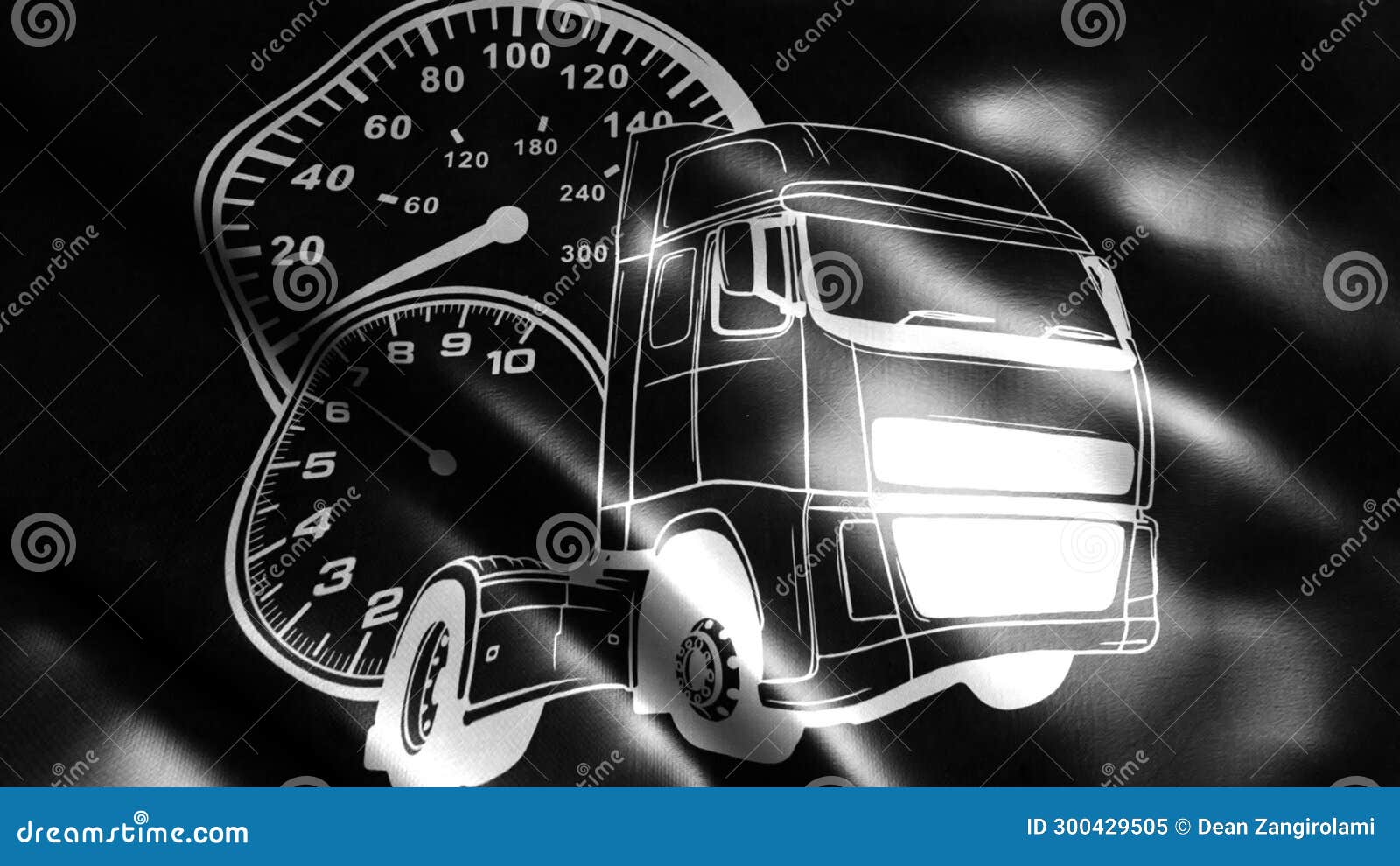 Flag in Loop of Semi Truck in Video Animation Stock Video - Video of ...