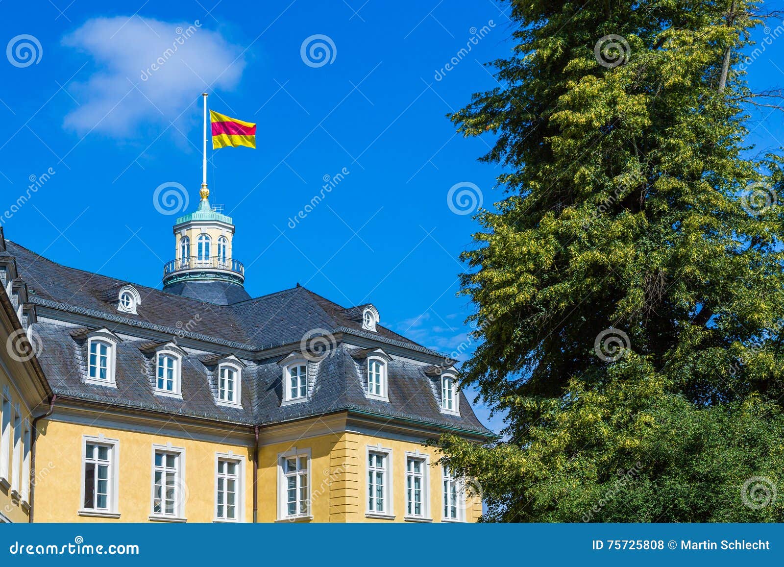 Flag on castle stock photo. Image of palace, point, attraction - 75725808