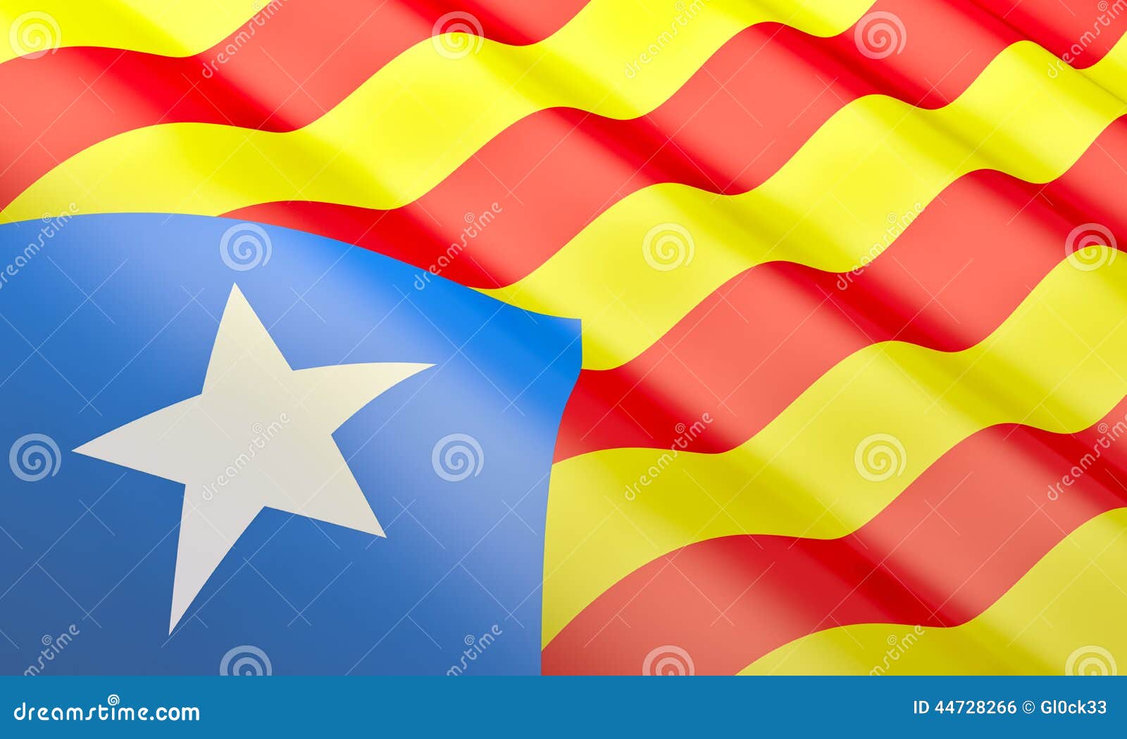 Flag of Catalonia stock illustration. Illustration of patriotism - 44728266