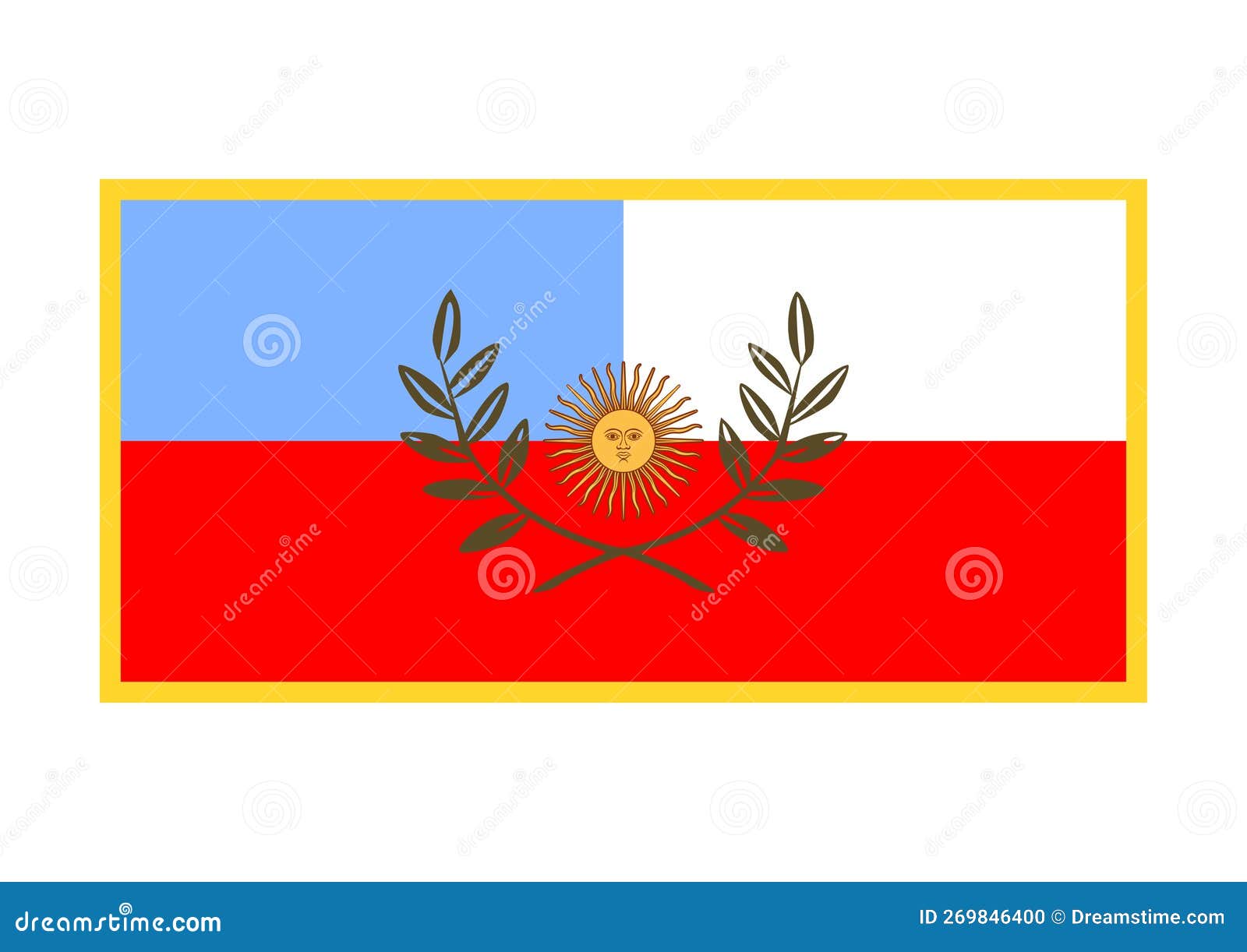 Flag of Catamarca stock photo. Image of arms, sudamerica - 269846400