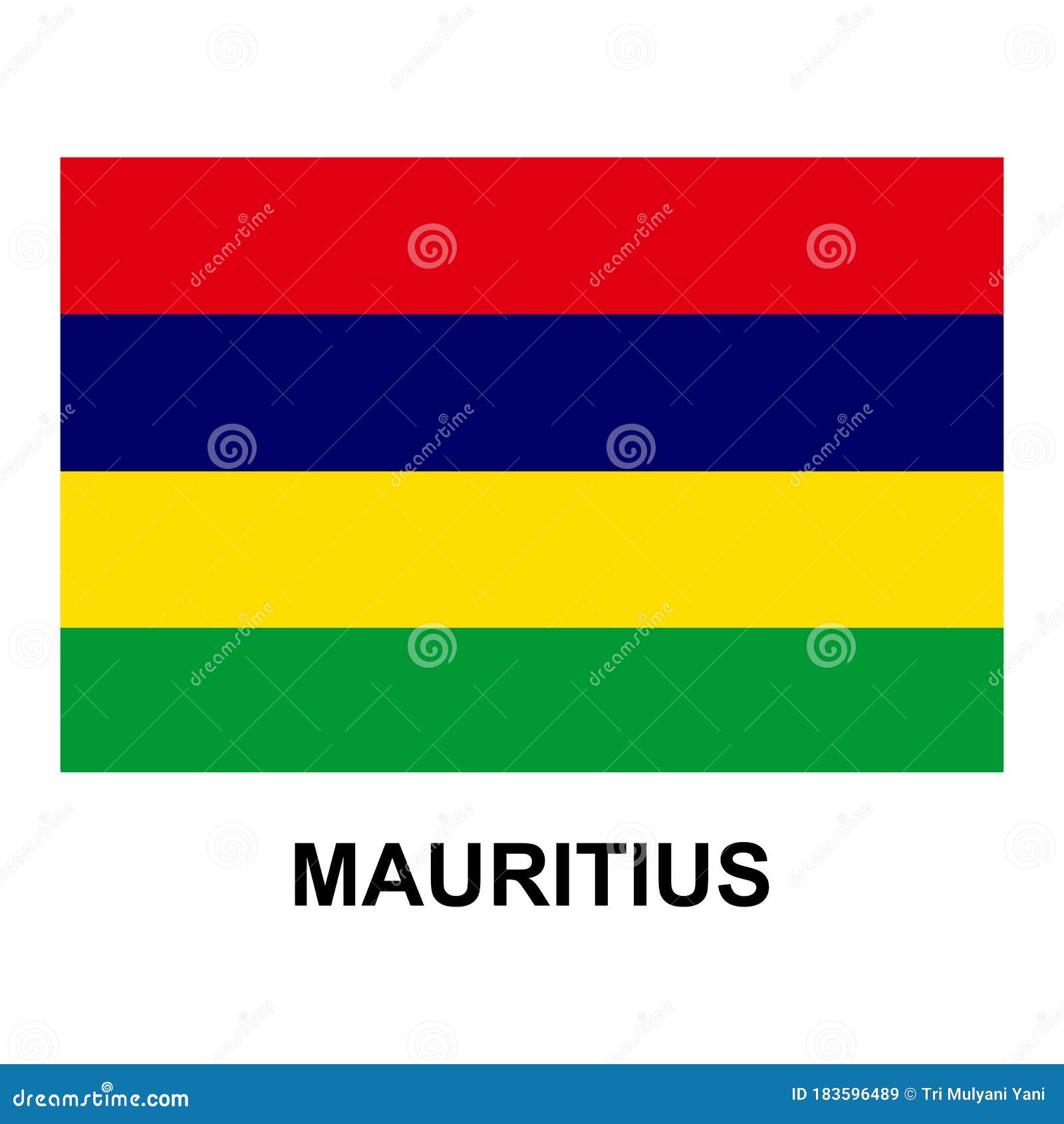 Mauritius Flags Icon Vector Design Symbol of Country Stock Vector ...