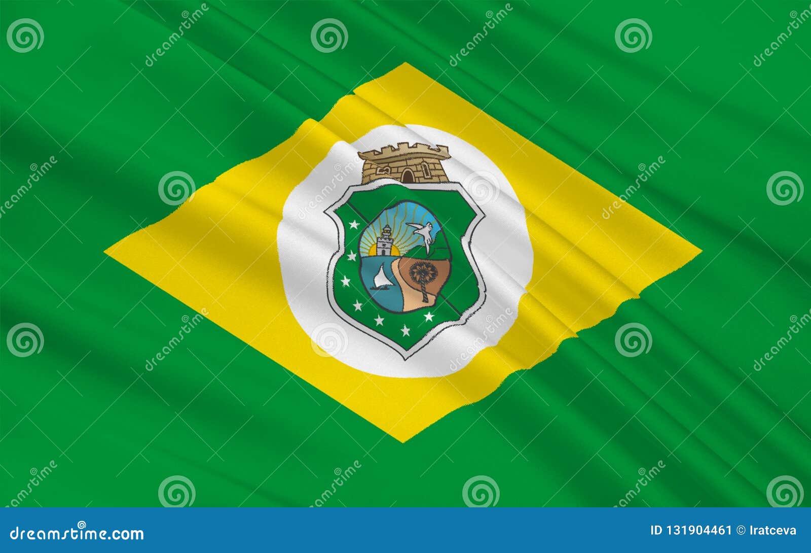 Flag of Ceara, Brazil stock image. Image of symbol, america - 131904461