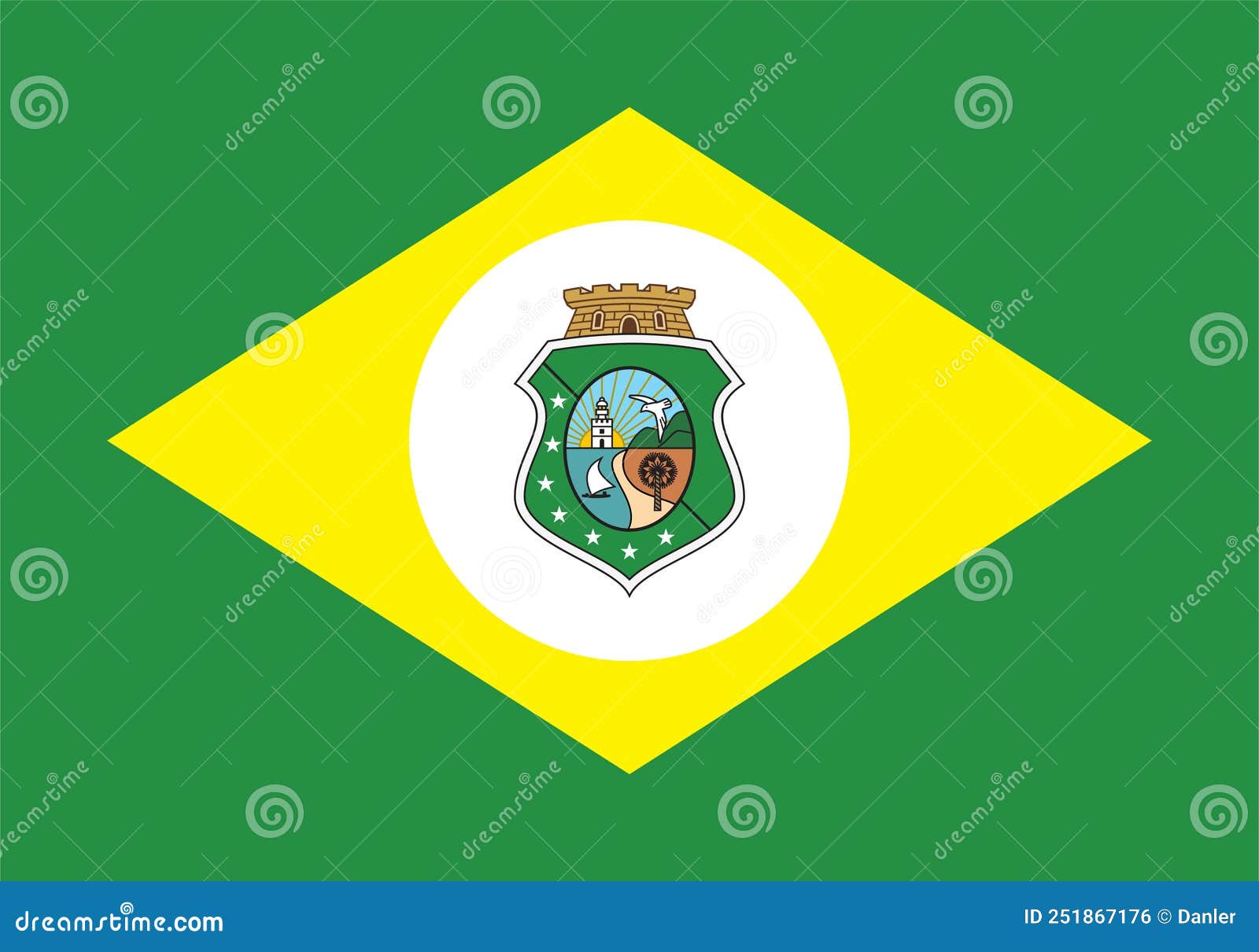 Flag of Ceara State Federative Republic of Brazil, Cear Stock Vector ...