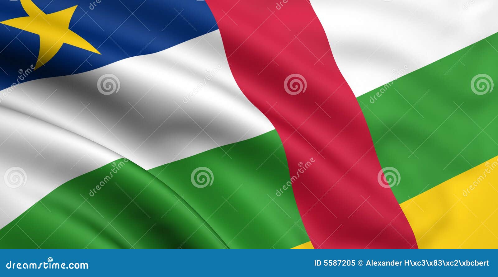 Flag Of Central African Republic Stock Illustration Illustration Of
