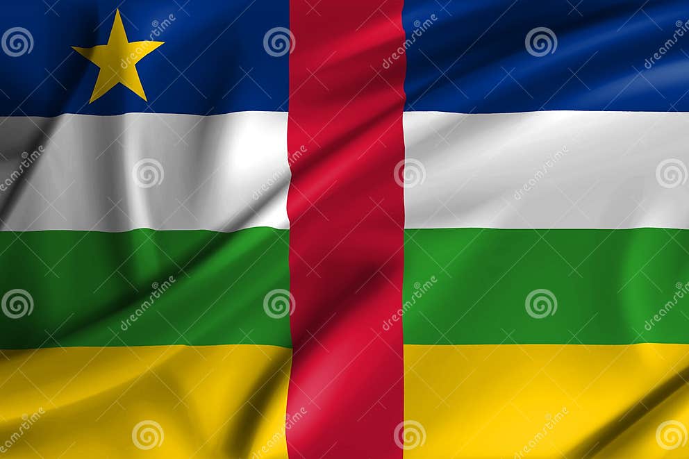 Flag Of The Central African Republic 3d Model Stock Illustration