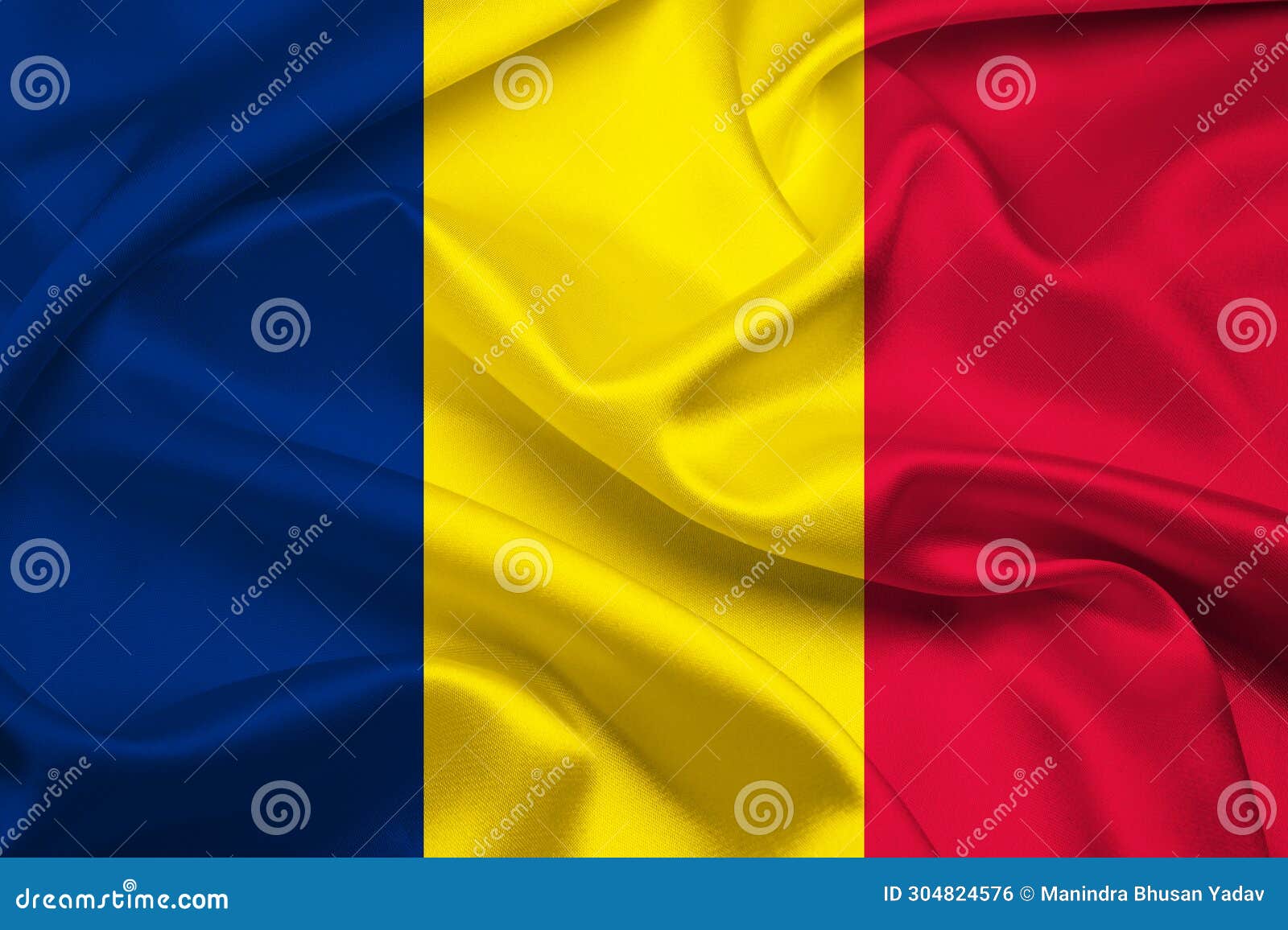 Flag of Chad, Chad Flag, National Flag of Chad. Fabric and Texture Flag ...