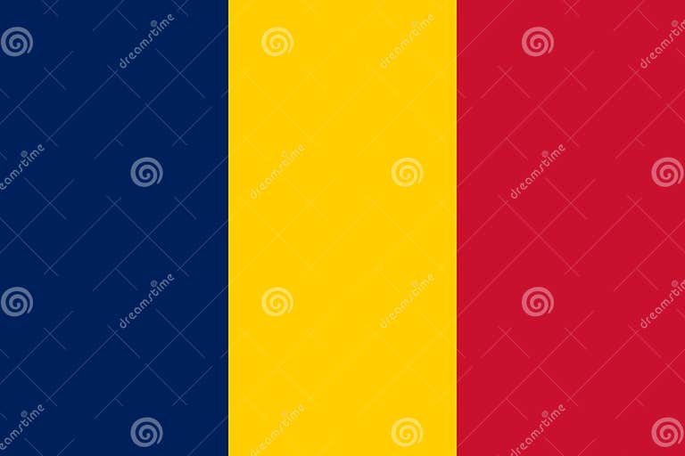 Flag of Chad, the National Symbol Stock Vector - Illustration of ...
