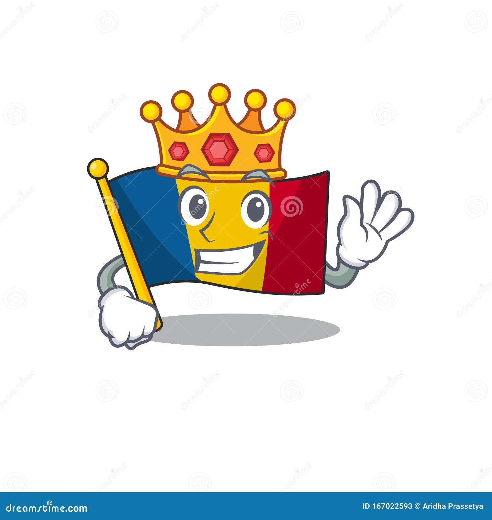 Flag Chad Scroll a Stylized of King on Cartoon Character Design Stock ...
