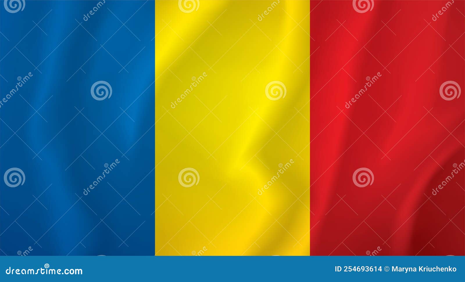 Flag of Chad. Vector Drawing Stock Vector - Illustration of chad ...