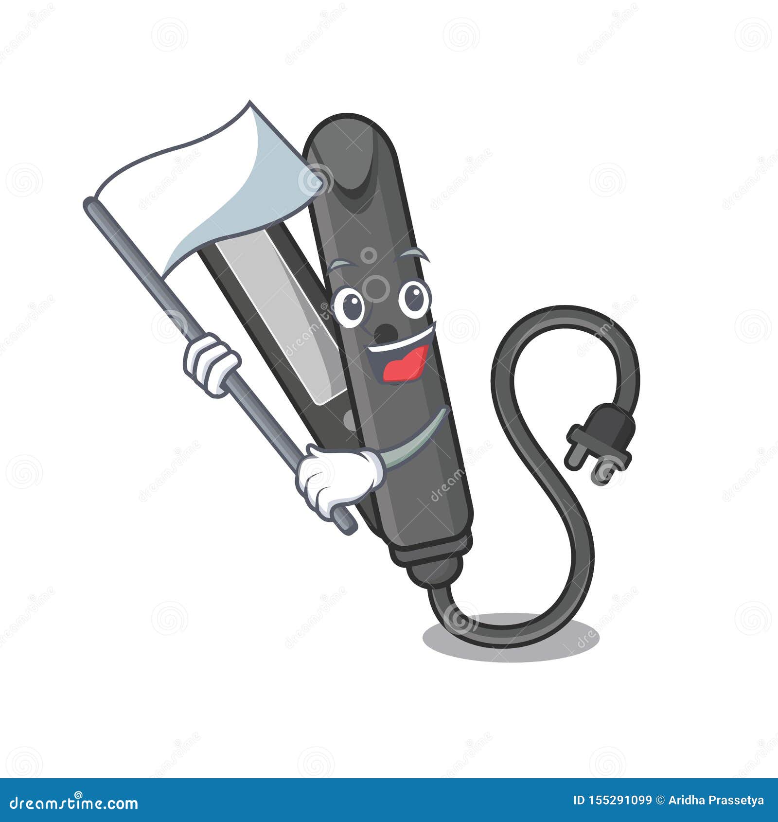 With Flag Character Straightener in the Makeup Bag Stock Vector ...