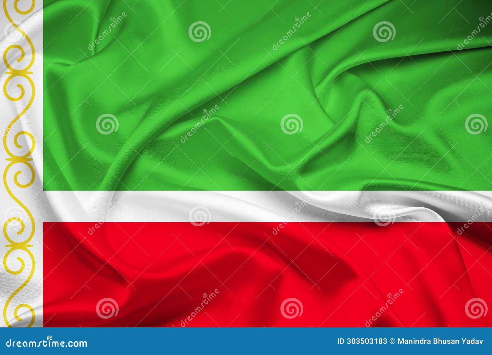 Flag of Chechen Republic, Fabric Flag of Chechen Republic. Chechen ...