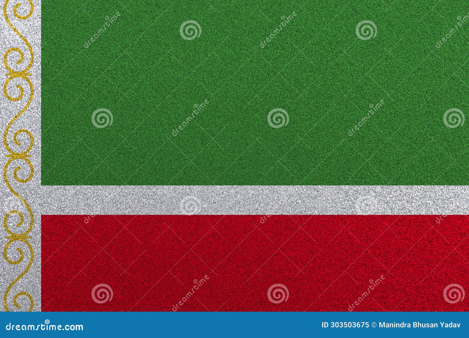 Flag of Chechen Republic, Fabric Flag of Chechen Republic. Chechen ...