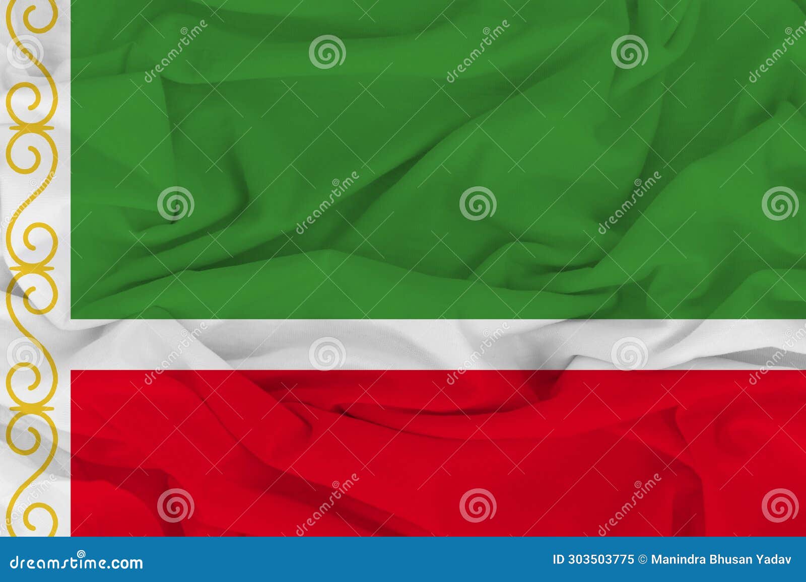 Flag of Chechen Republic, Fabric Flag of Chechen Republic. Chechen ...
