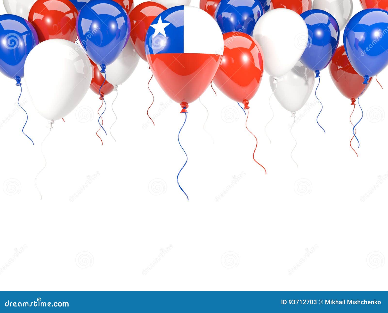 Flag of chile on balloons stock illustration. Illustration of national ...