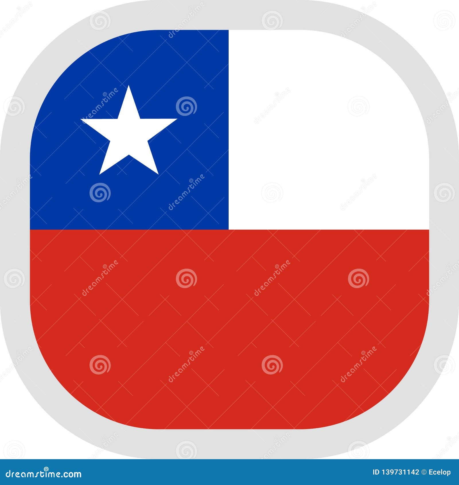 Icon Square Shape with Flag Stock Vector - Illustration of isolated, banner: 139731142