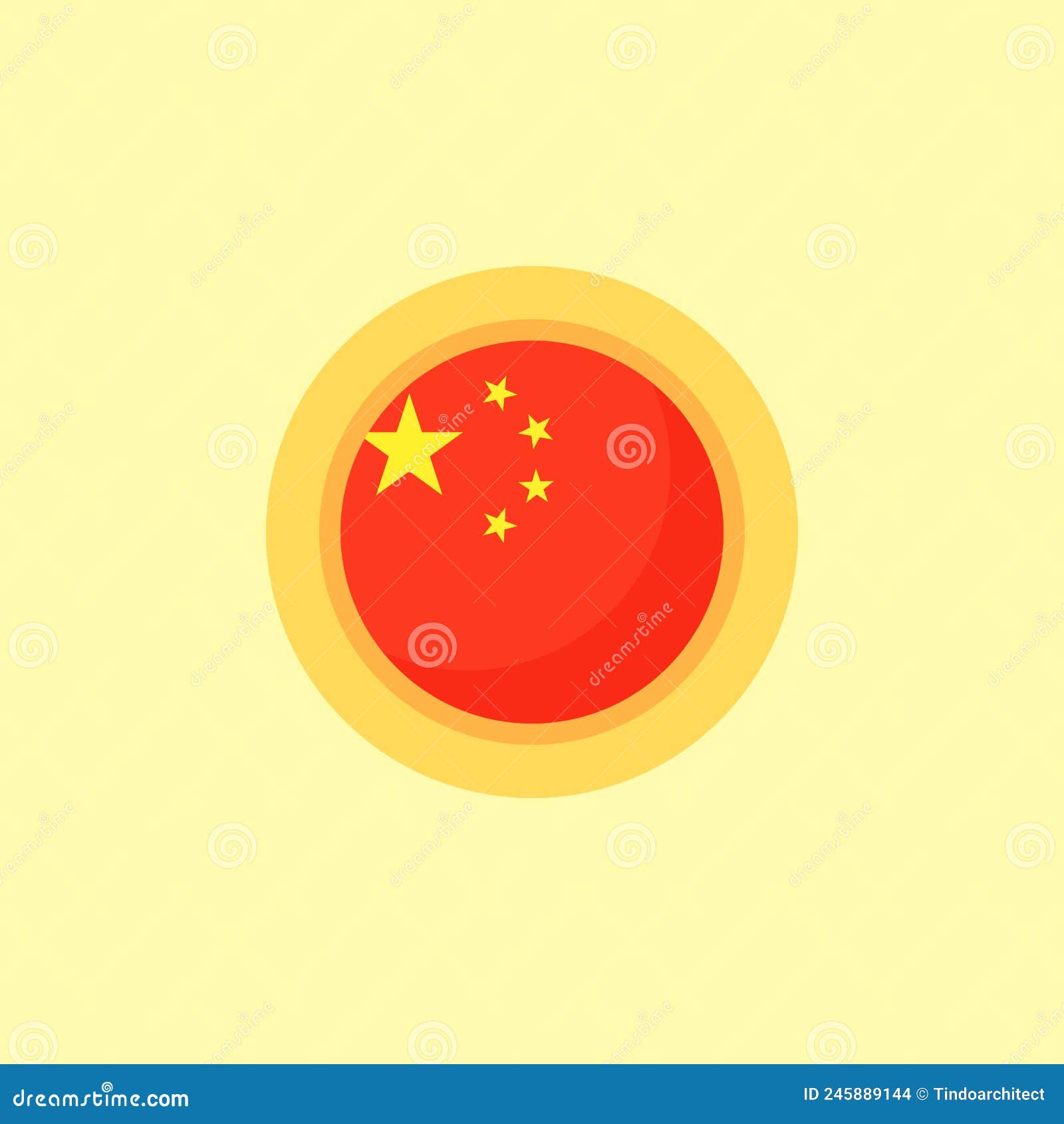 China - Circular Flag stock vector. Illustration of flat - 245889144