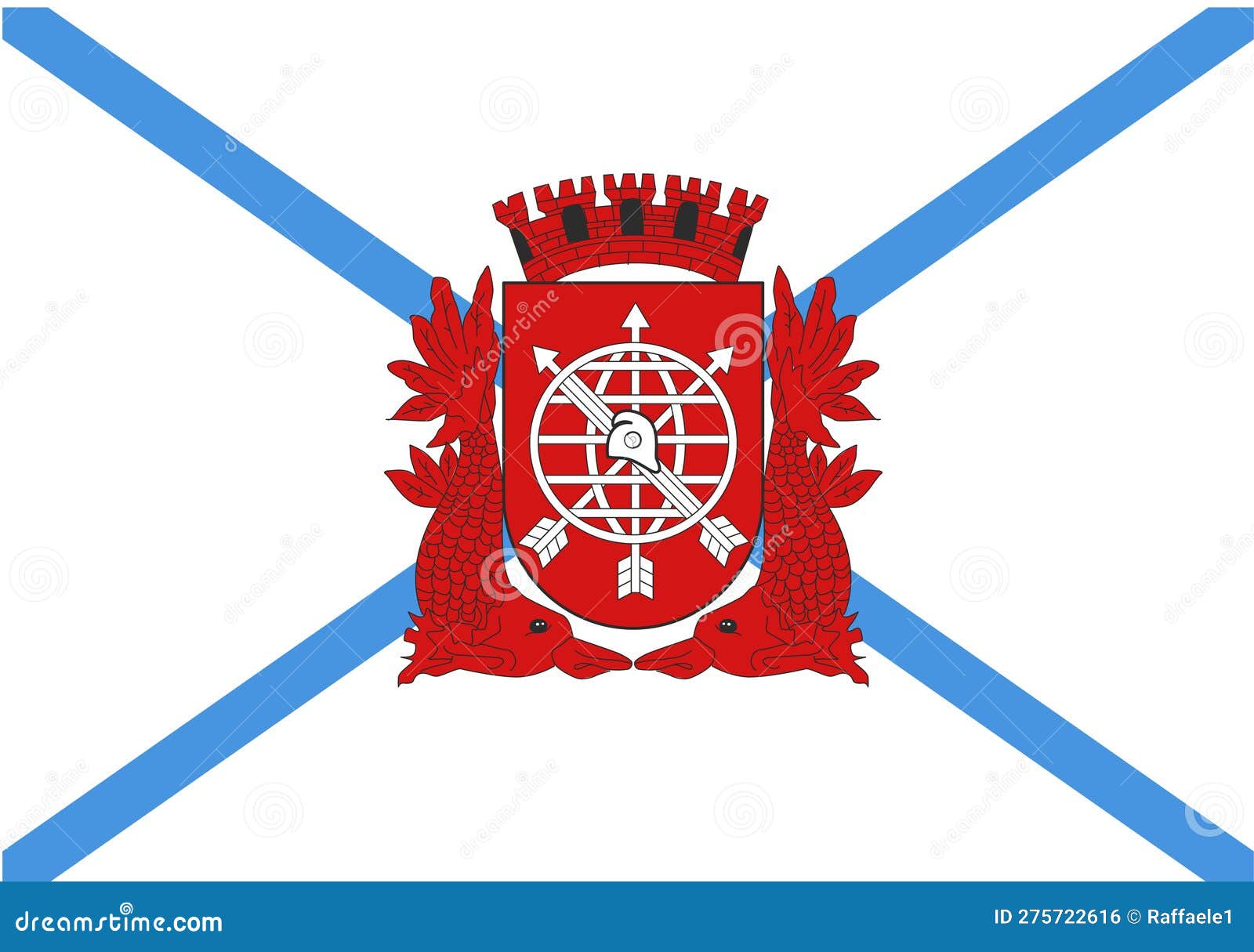 Flag of Cidade De Rio De Janeiro Stock Illustration - Illustration of ...