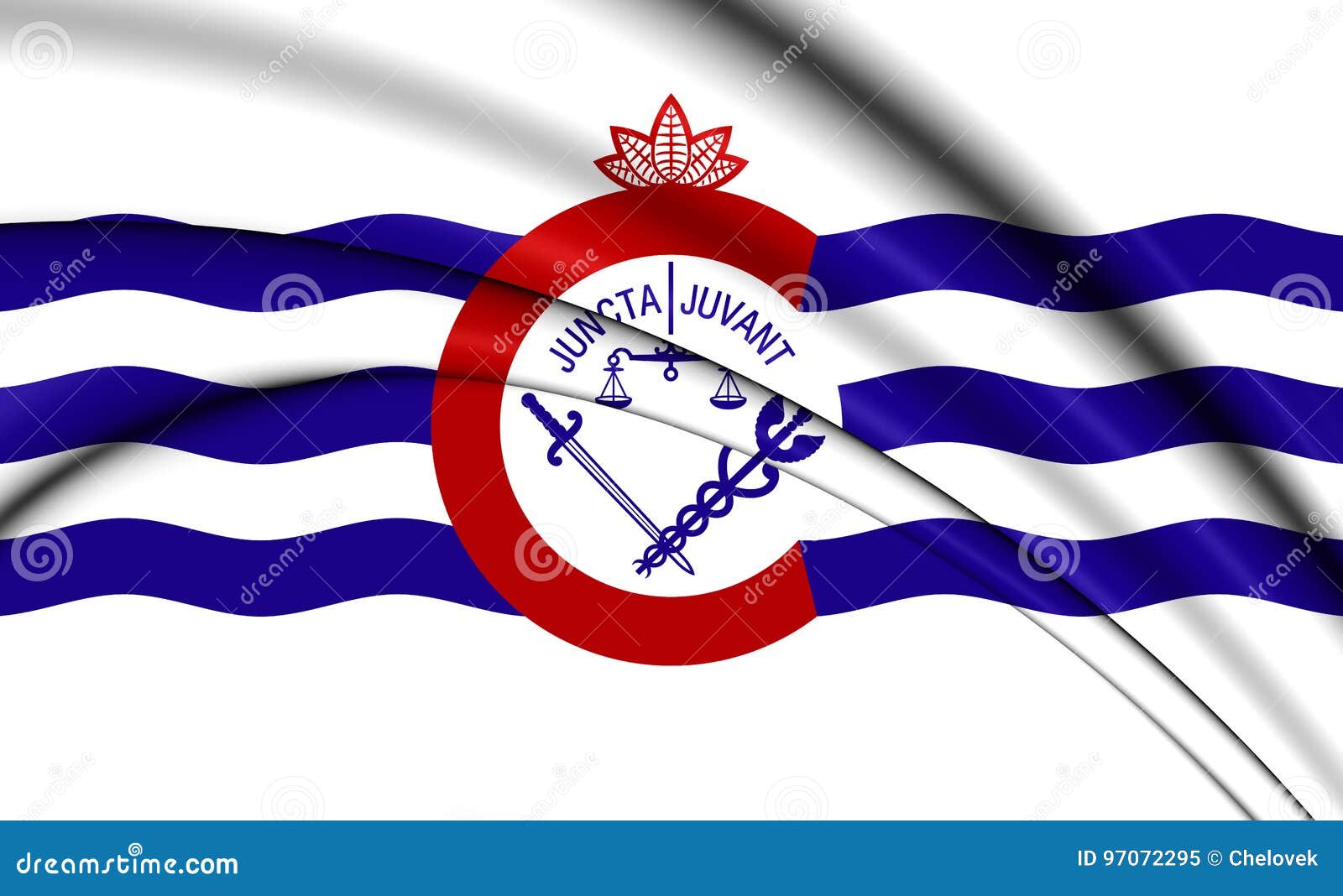 Flag of Cincinnati Ohio, USA. Stock Illustration - Illustration of flag ...