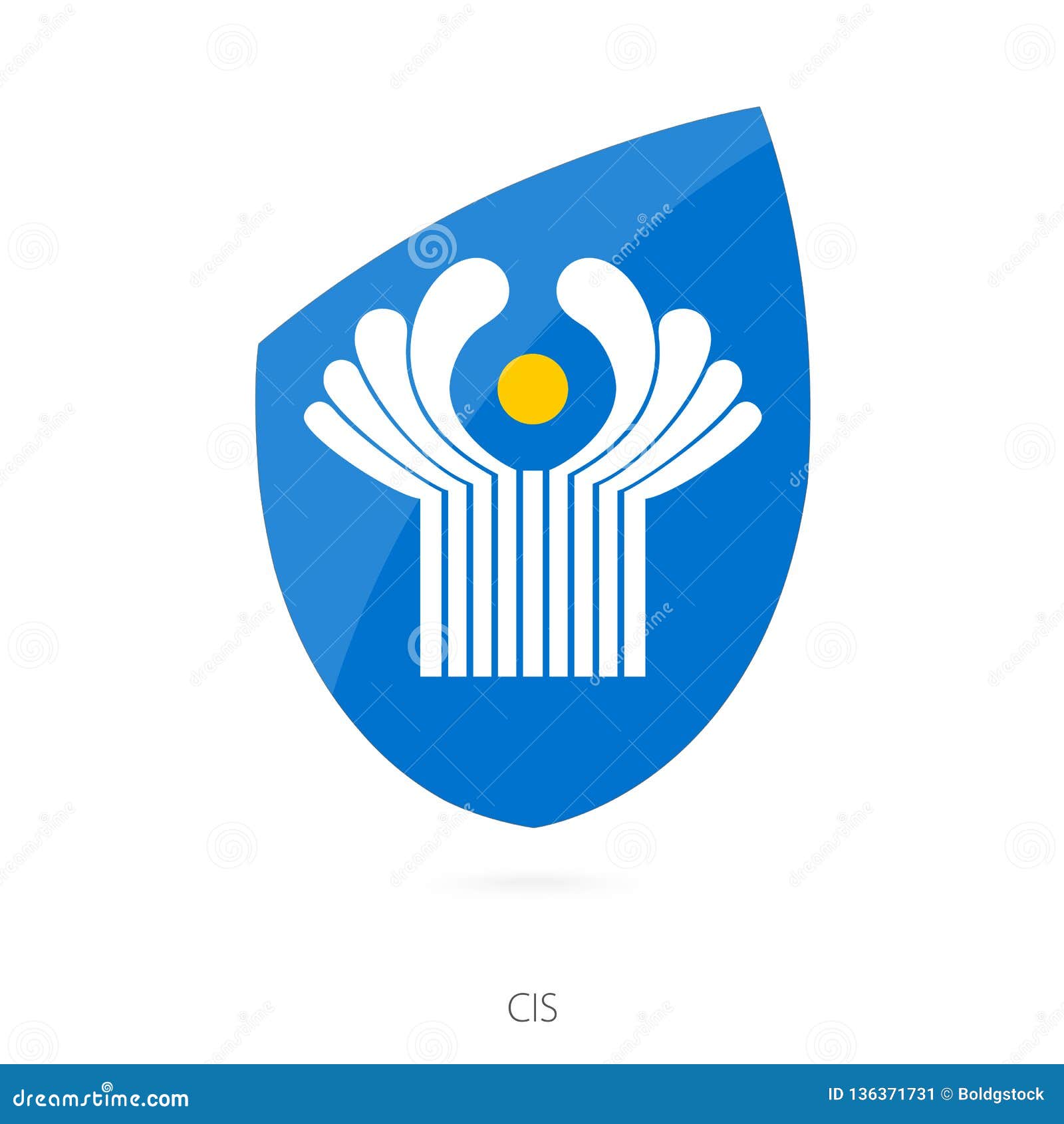 Flag of CIS stock vector. Illustration of isolated, civil - 136371731