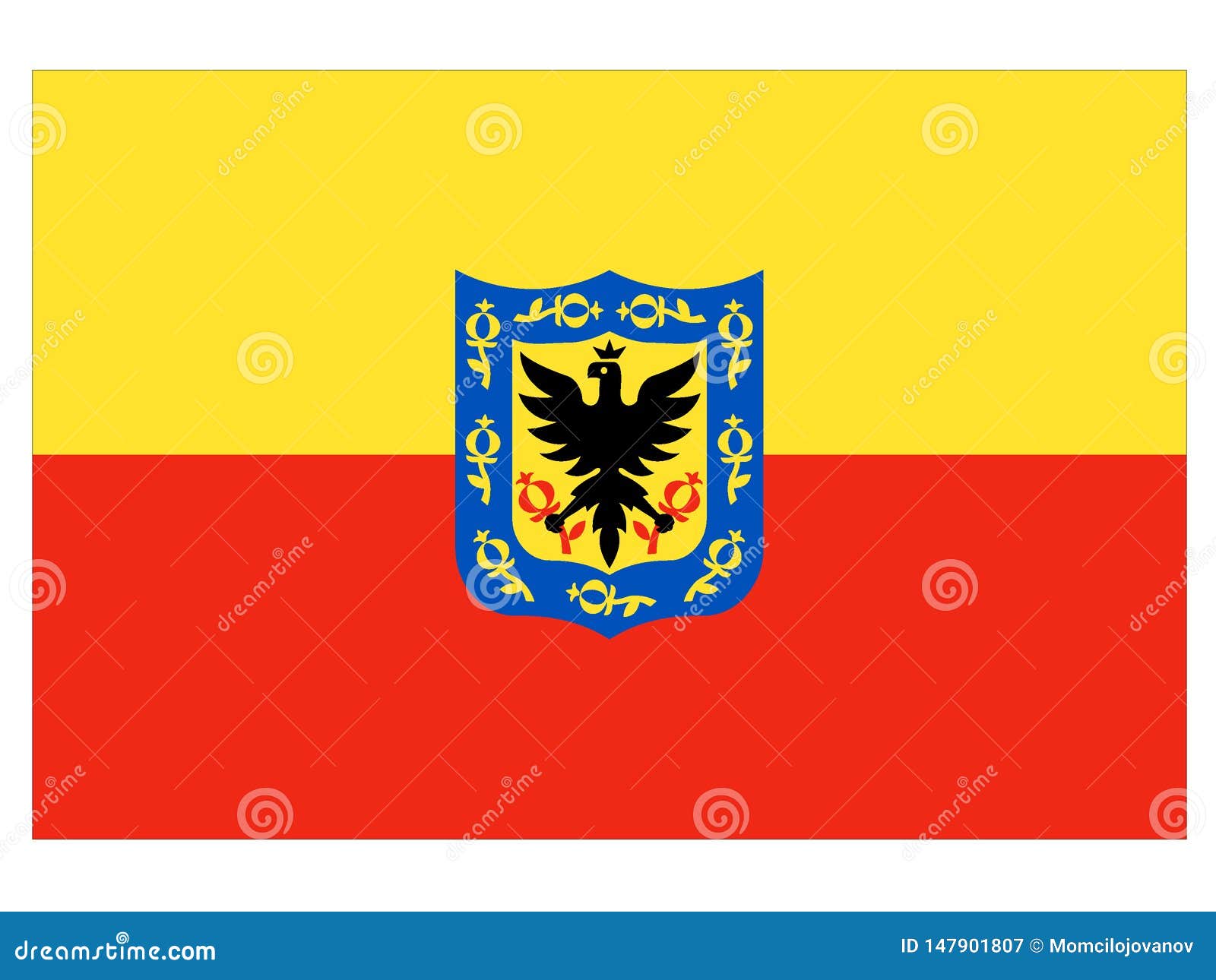 Flag of the City of Bogota stock vector. Illustration of bogota - 147901807
