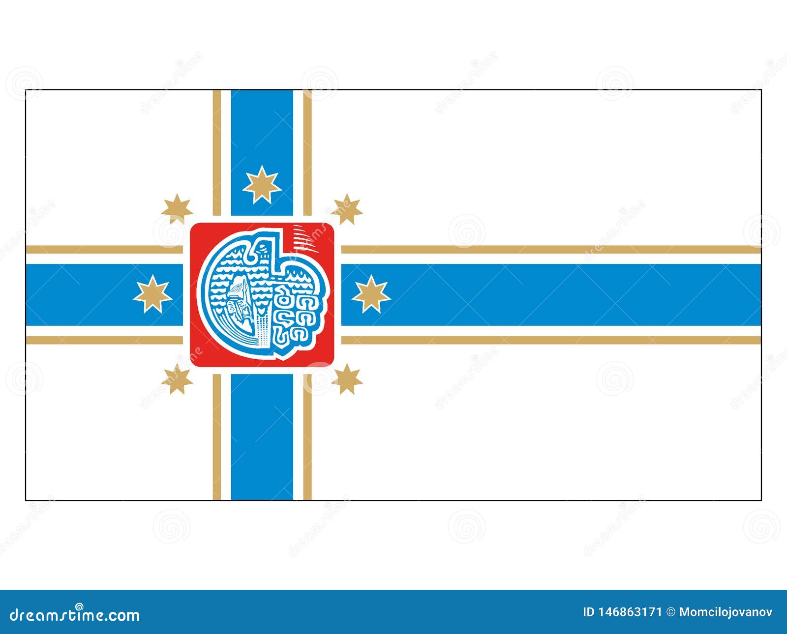 Flag of the City of Tbilisi Stock Vector - Illustration of belgrade ...