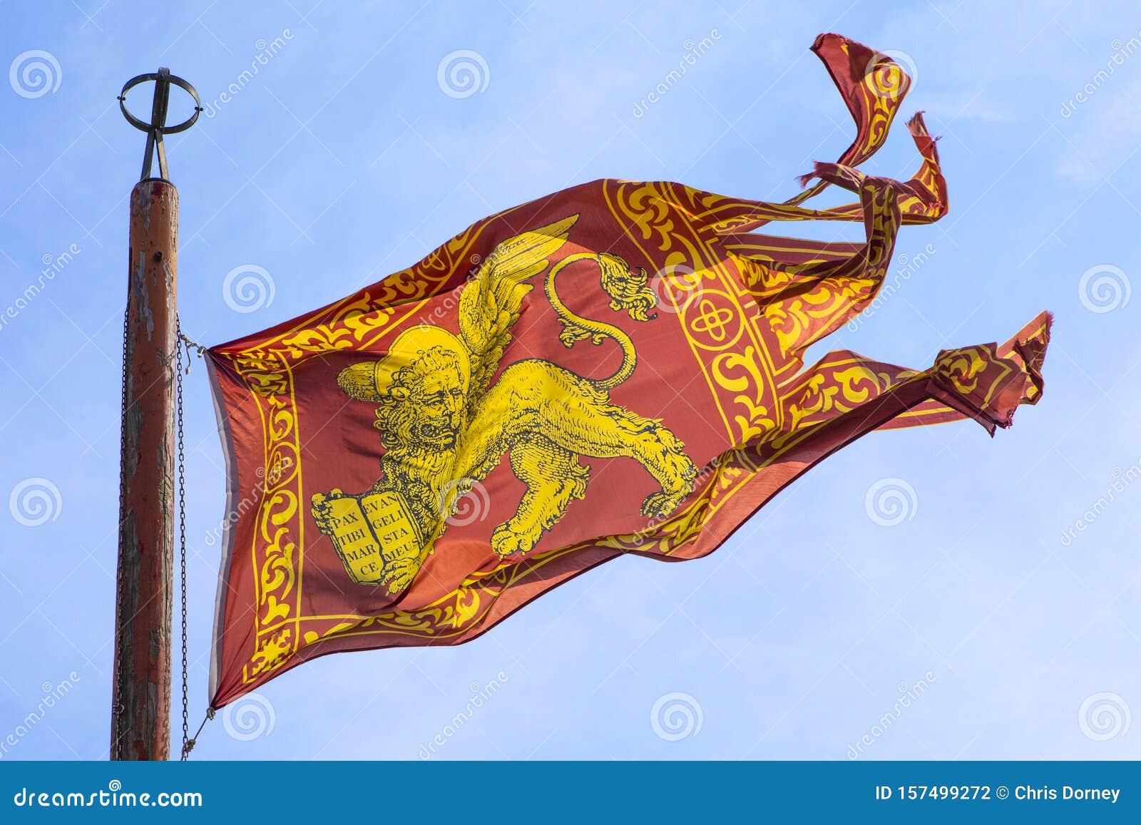 Flag of Venice in Italy stock photo. Image of history - 157499272