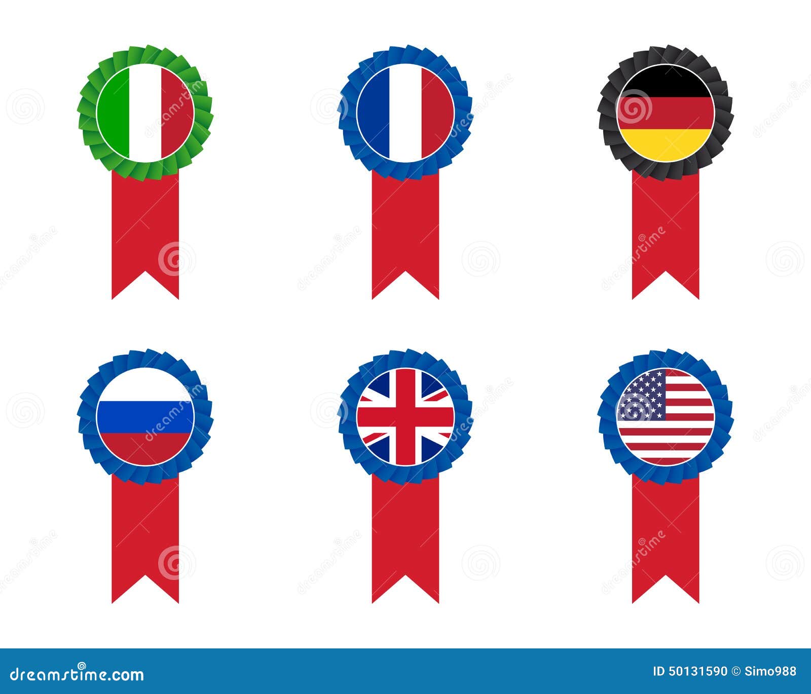 Flag Cockades Vector Illustration | CartoonDealer.com #50131590