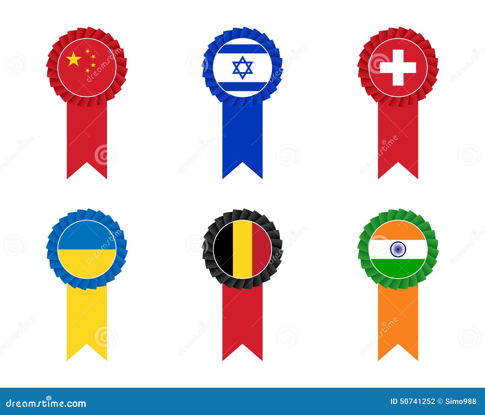 Flag cockades stock vector. Illustration of color, green - 50741252