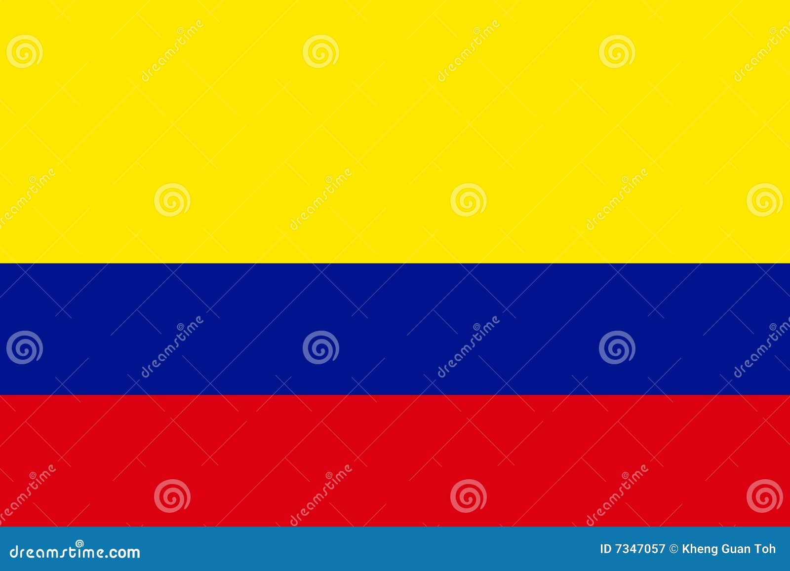 Flag of Colombia stock vector. Illustration of flag, symbol - 7347057