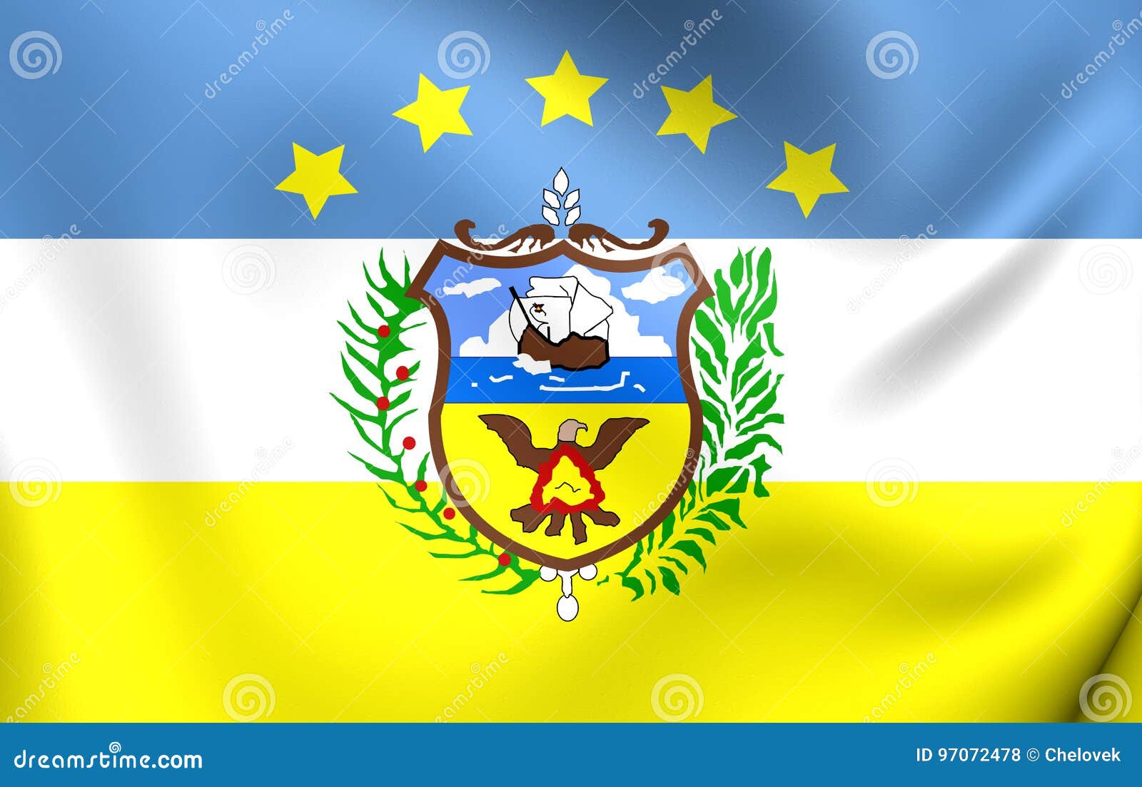 Flag of Colon Province, Panama. Stock Illustration - Illustration of ...
