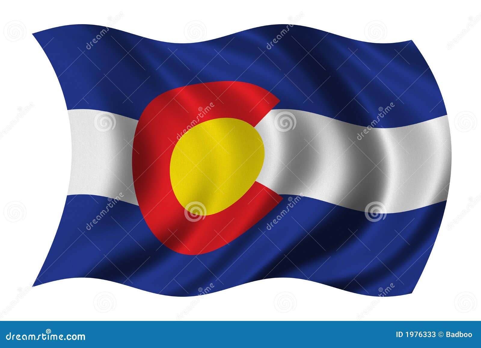 Flag of Colorado stock illustration. Illustration of emblem - 1976333