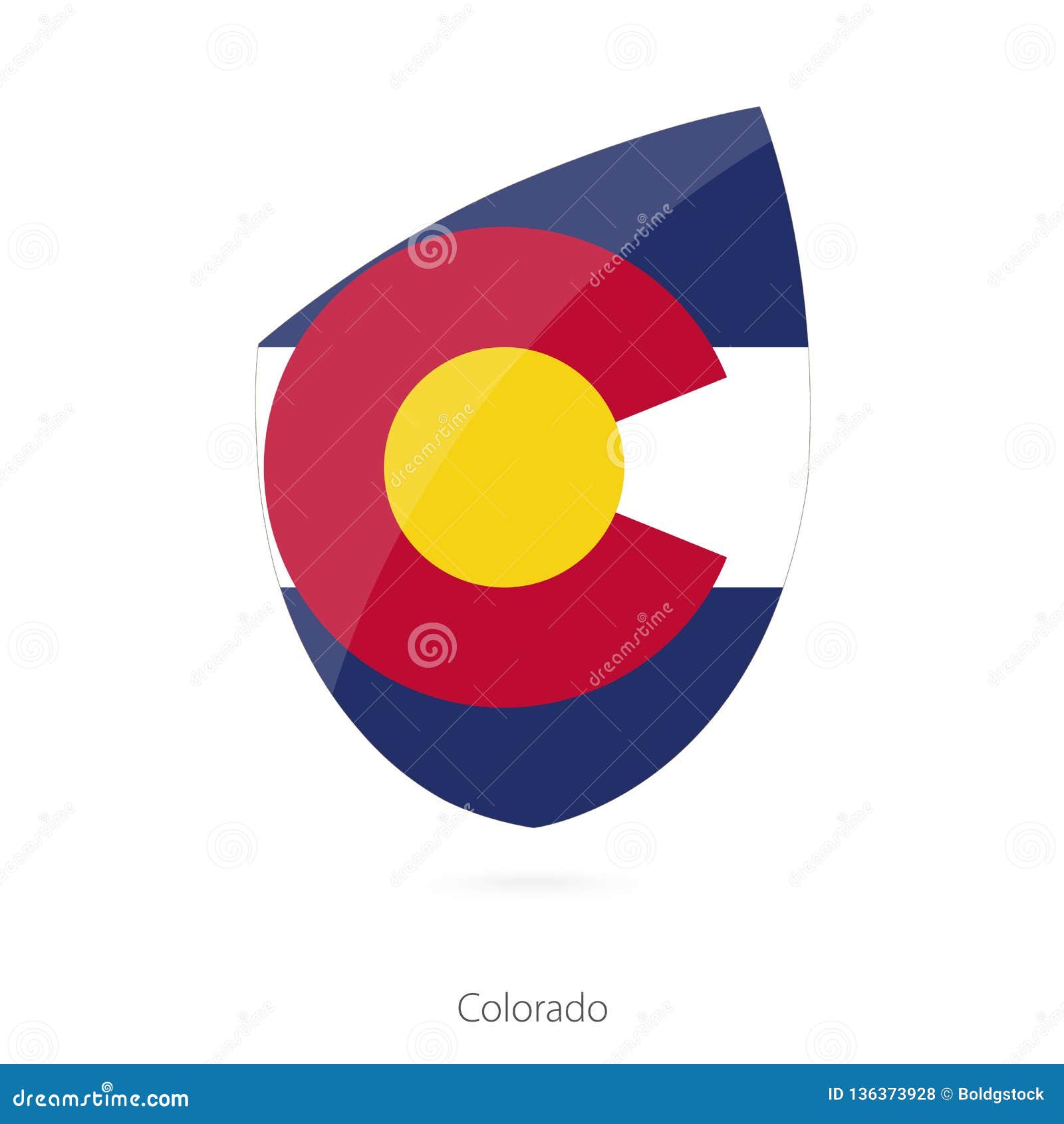 Flag of Colorado stock vector. Illustration of national - 136373928