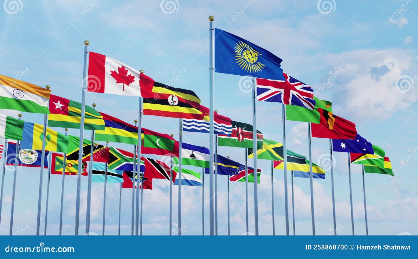 The Flag of the Commonwealth Stock Footage - Video of cyprus, british ...