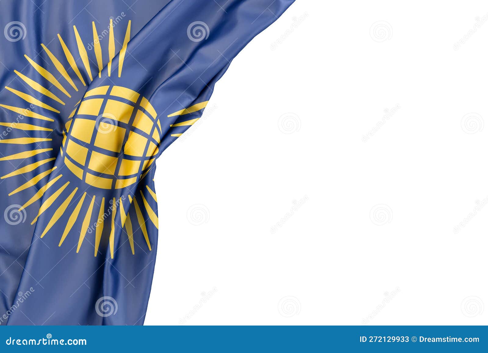 Flag of Commonwealth of Nations in the Corner on White Background. 3D ...