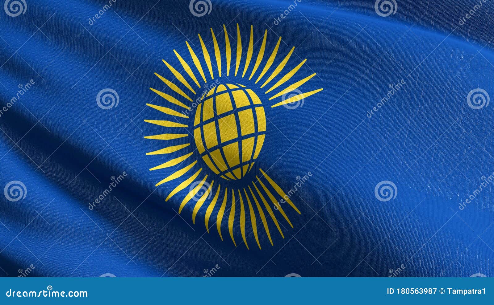 Flag of the Commonwealth of Nations. 3D Rendering Illustration of ...