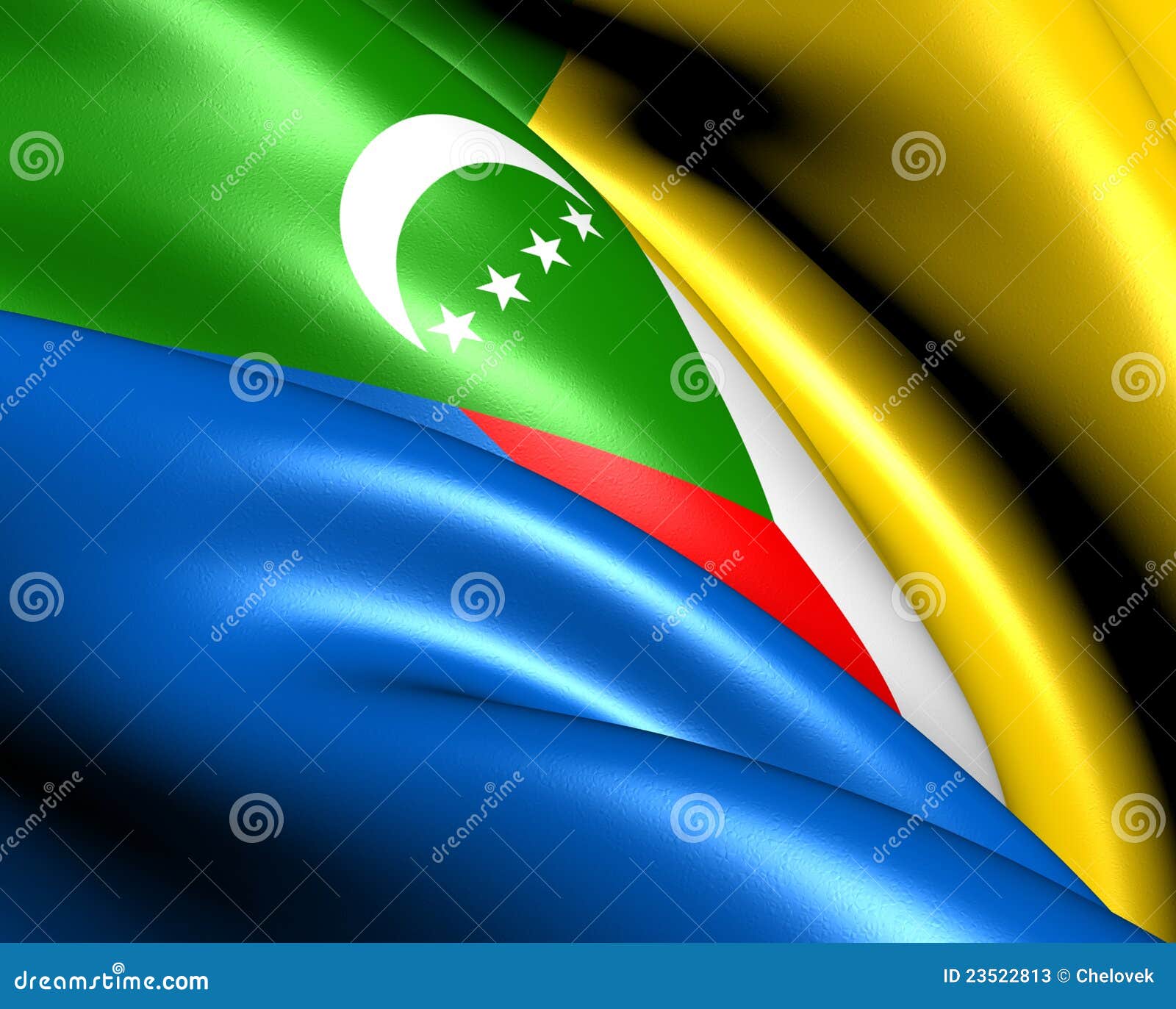 Flag of Comoros stock illustration. Illustration of komori - 23522813