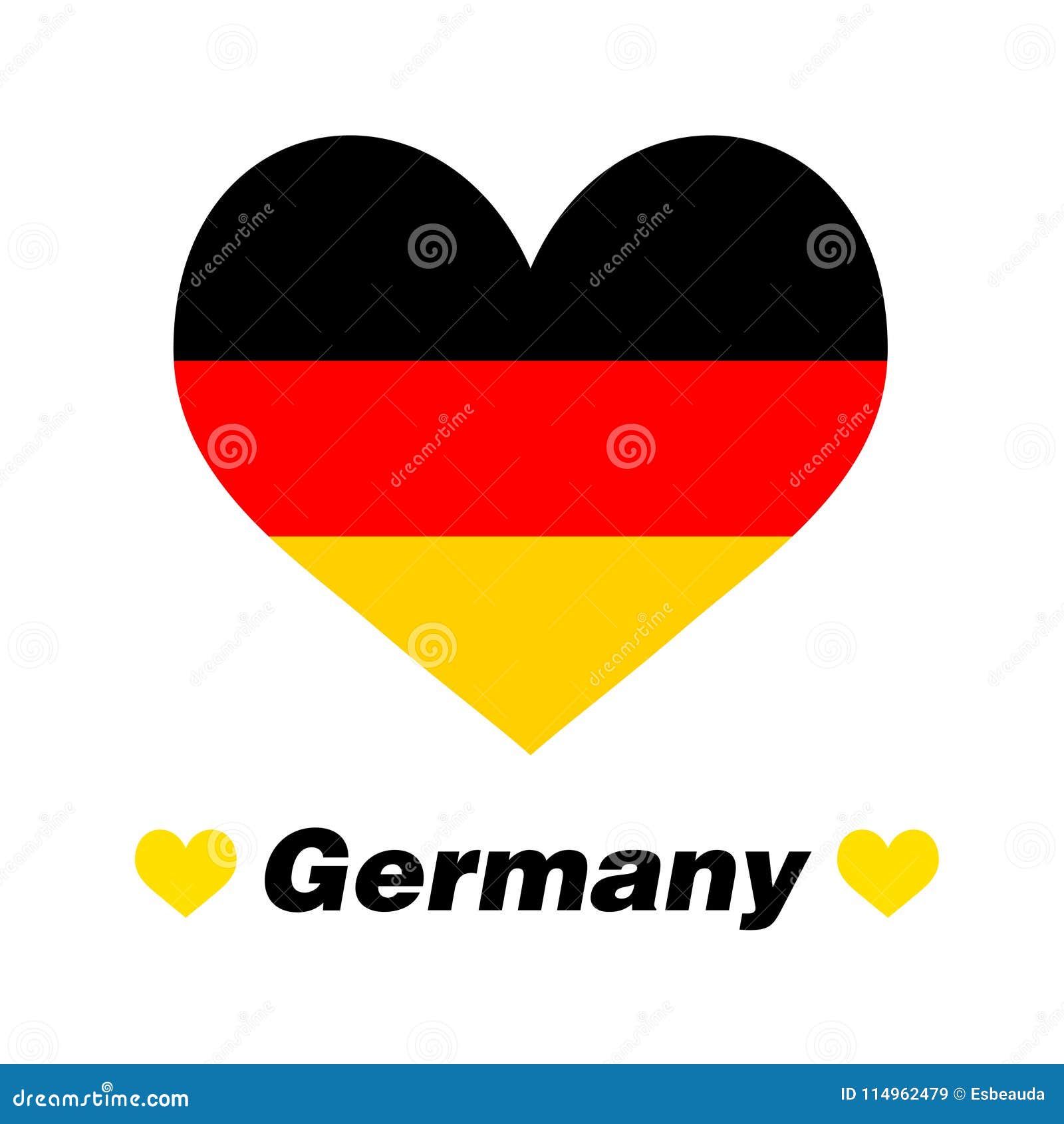 The heart of Germany stock vector. Illustration of simple - 114962479