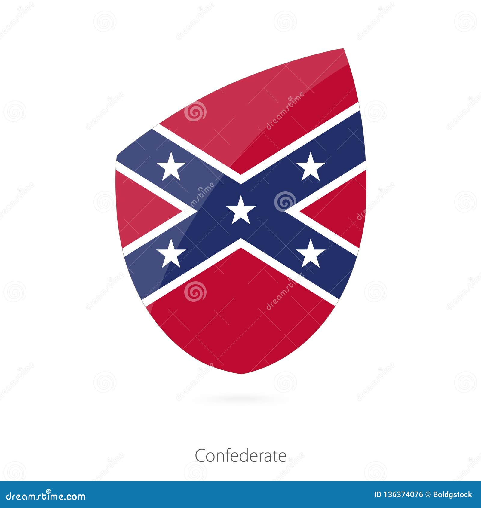 Flag of Confederate stock vector. Illustration of isolated - 136374076