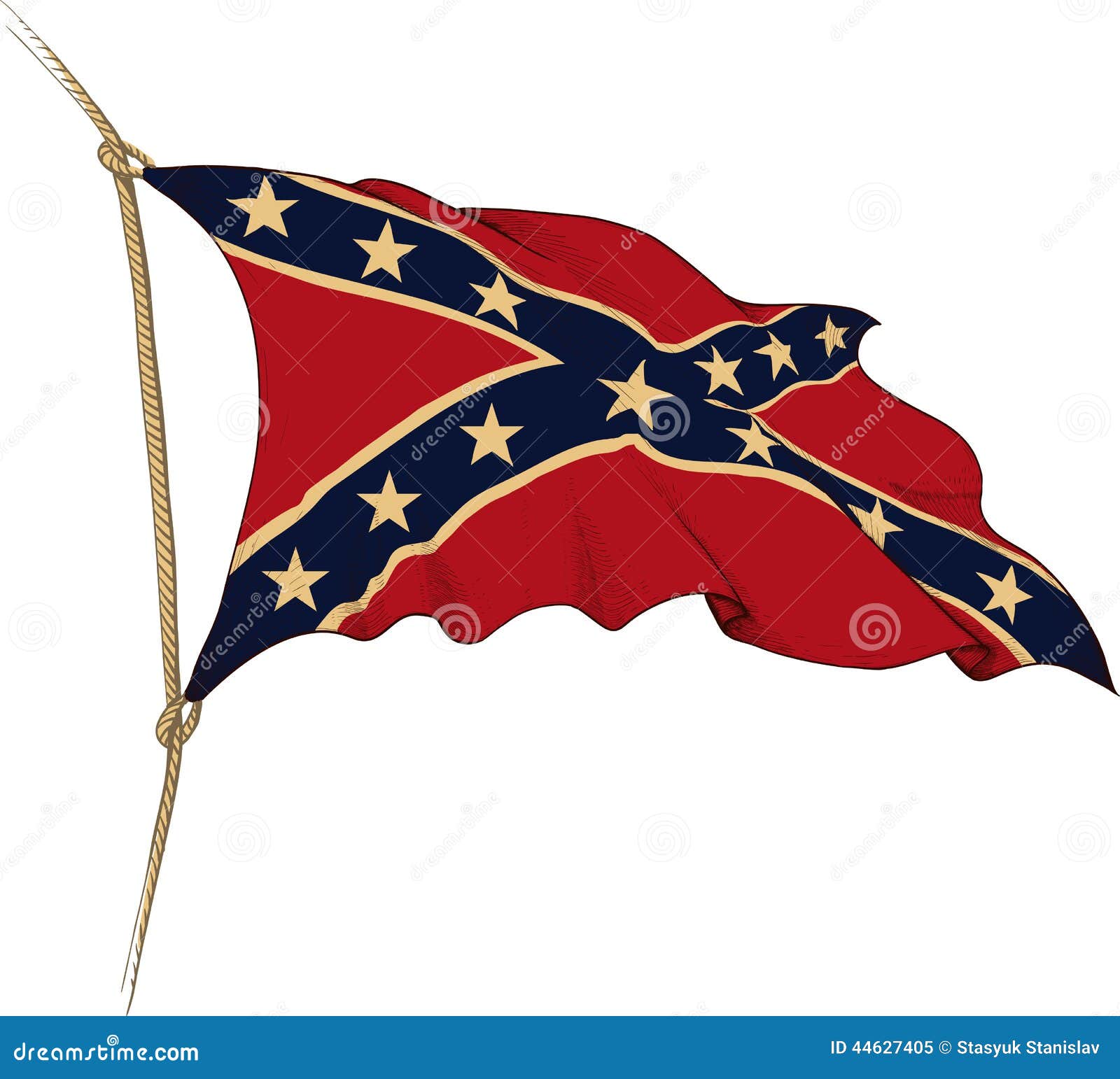 Flag of Confederate stock vector. Illustration of cultural - 44627405