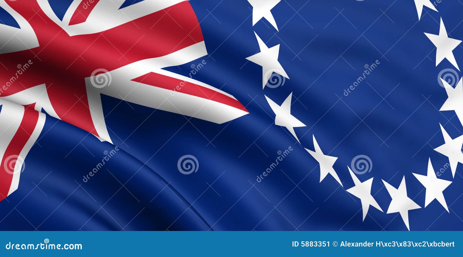 Flag of the Cook Islands stock illustration. Illustration of national ...