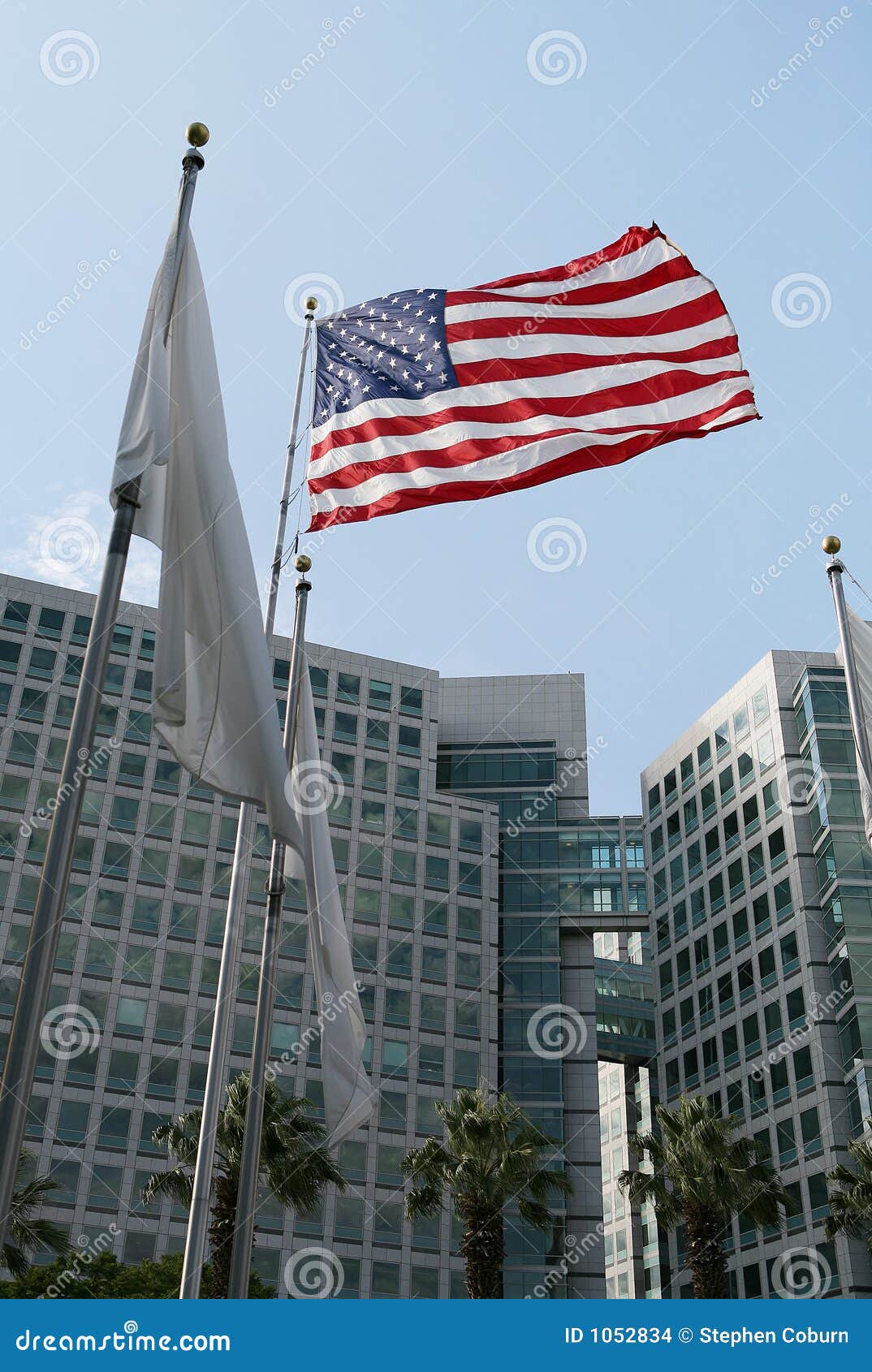 Flag and Corporate Building Stock Photo - Image of design, flag: 1052834