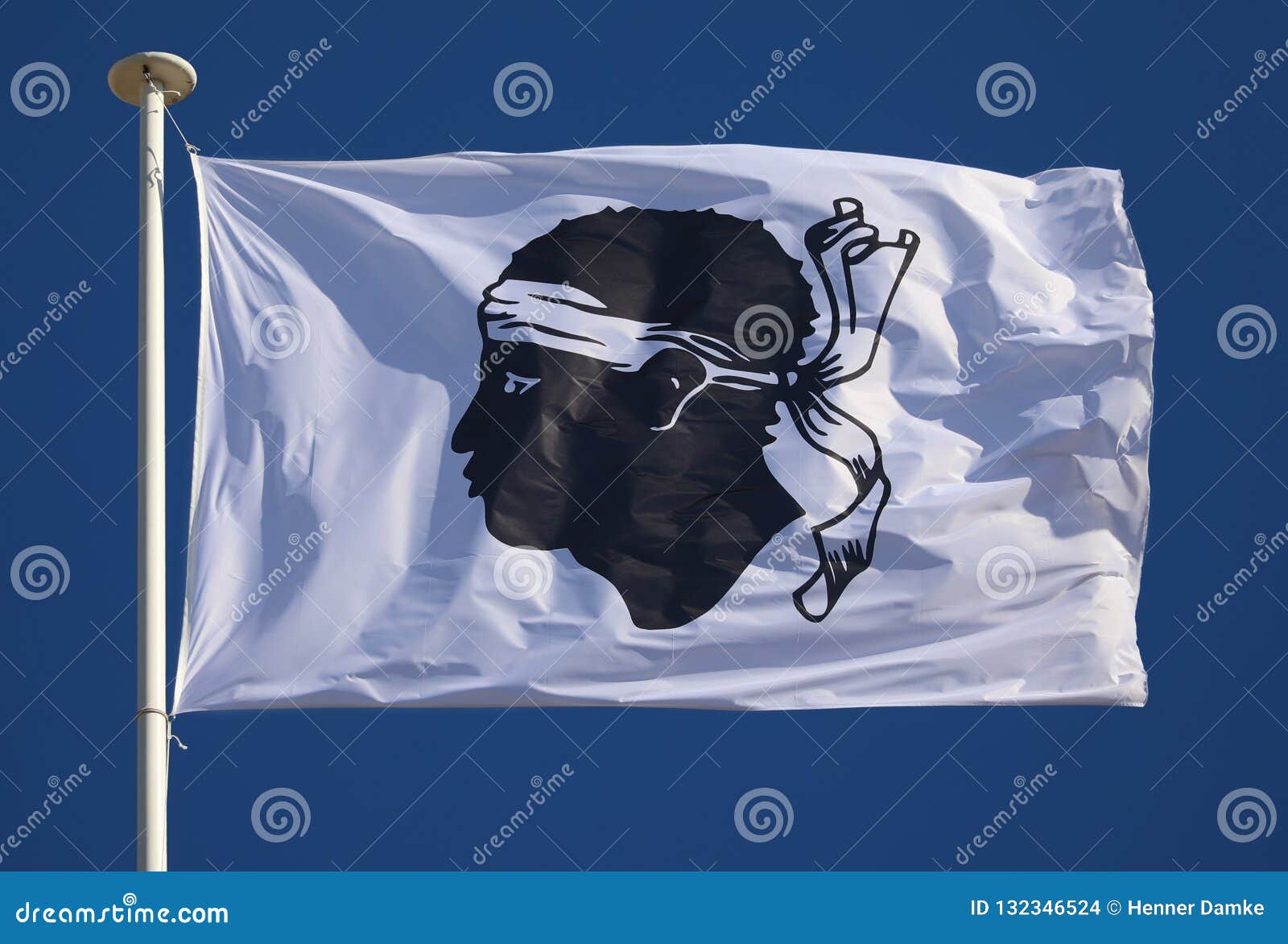 Flag of Corsica stock photo. Image of nation, mediterranean - 132346524